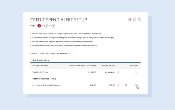 Track And Manage Your Spending With CreditSmart | CIBC
