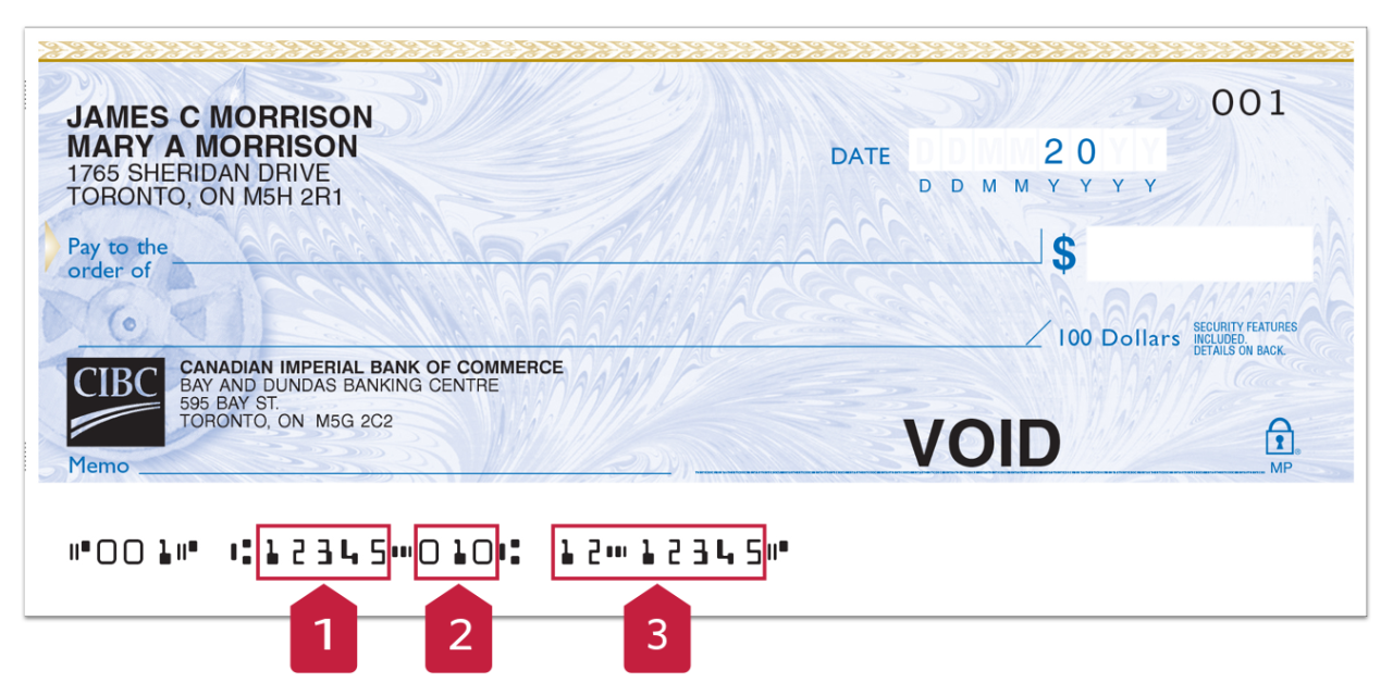 Canadian Bank Account Number Format